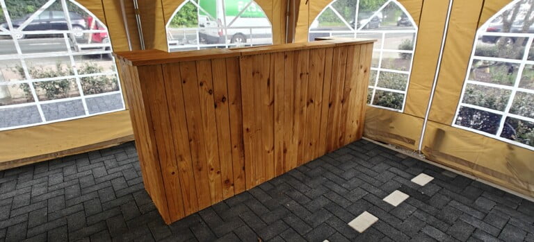 Voorzet toog hout - S2 Partyrent